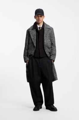 HUGO double-breasted coat in a virgin-wool blend